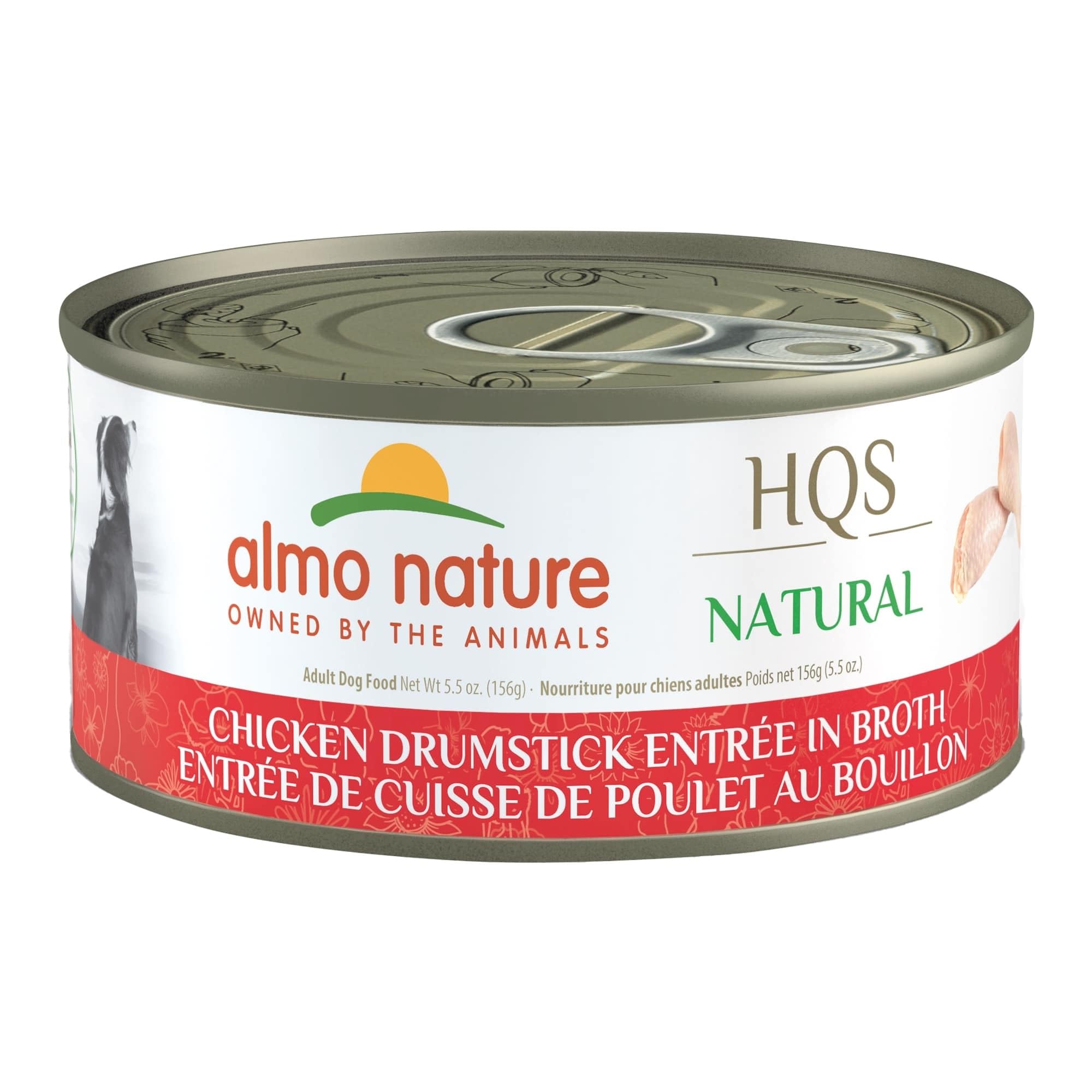 Almo Nature HQS Natural Wet Dog Food Chicken Drumstick Entree in broth 5.5 oz (Pack of 12)