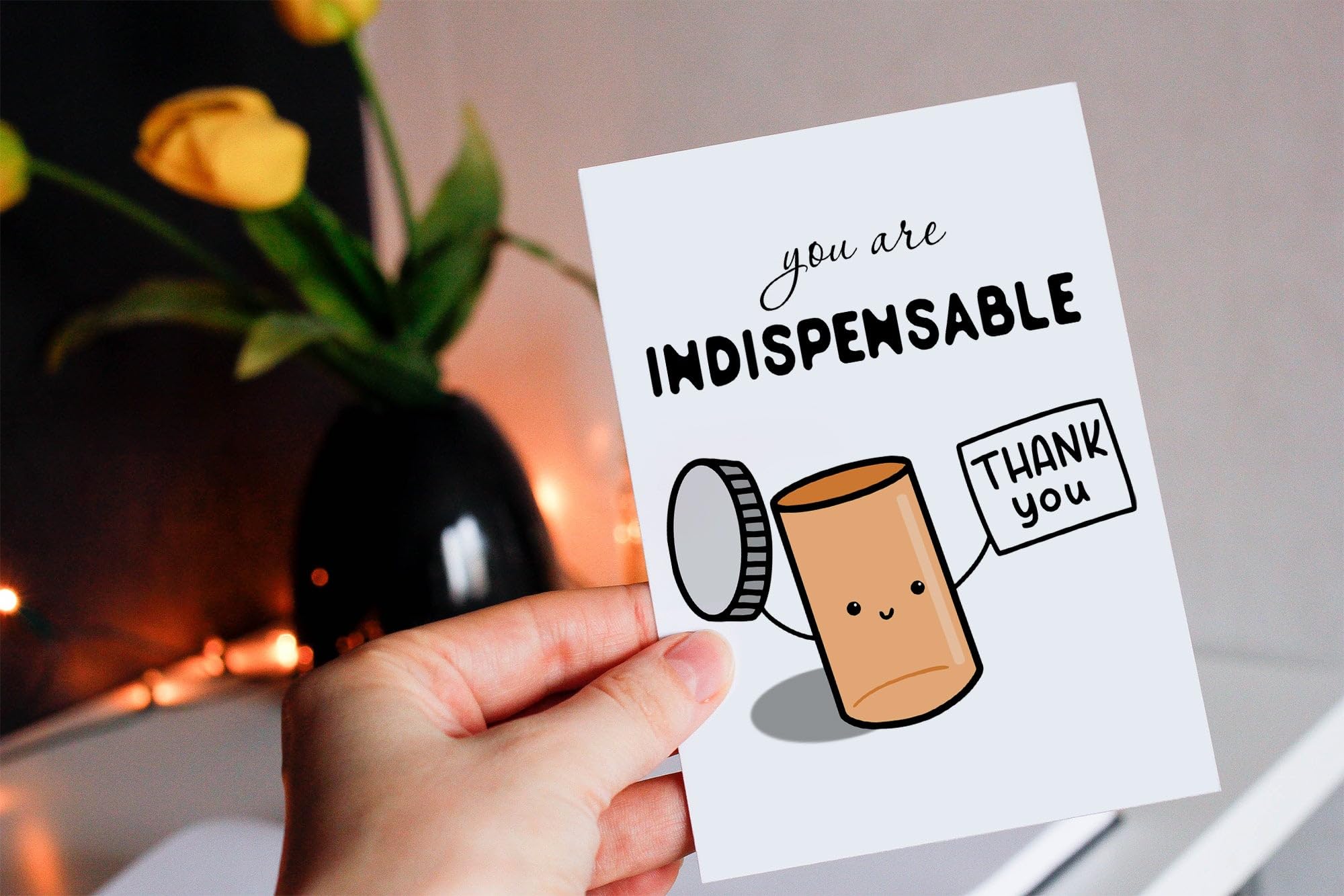 You Are Indispensable Card - Funny Medical Card - Thank Your Card Gift For Doctor - Nurse - Perfect Card For Pharmacy - Medical Humor Card - Rx Vial Card - Healthcare Card - Greeting Card