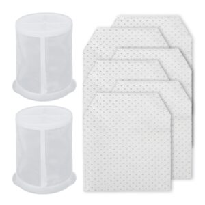 erinice replacement filters for makita t-03193 lc01 & bcl180w xlc02 18v compact lithium-ion cordless vacuum xlc02zb, xlc02zw, xlc02rb1w, xlc02r1b part, 6 cloth filter bags, 2 pre-motor filters, 8 pack