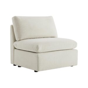 CHITA Modern Upholstered Middle Module for Modular Sectional,Sectional Sofa Couch Accent Armless Chair, Linen