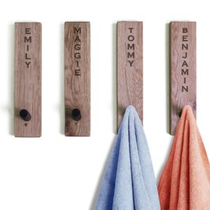 personalized wall hooks, towel hooks, coat hooks