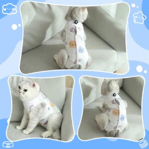 Cat Recovery Suit Female, Breathable Cat Onesie for Cats After Surgery Female for Abdominal Wounds or Skin Diseases, Cat Surgery Recovery Suit Kitten Onesie After Spay Wear Anti Licking