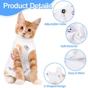 Cat Recovery Suit Female, Breathable Cat Onesie for Cats After Surgery Female for Abdominal Wounds or Skin Diseases, Cat Surgery Recovery Suit Kitten Onesie After Spay Wear Anti Licking