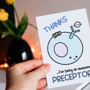 OwingsDesignsPerfect Thanks For Being An Awesome Preceptor Card - Thank You Card Gift For Doctor-Nurse - Cute Medical Card - Medical Thank Your Card - Cell Biology Card - Greeting Card