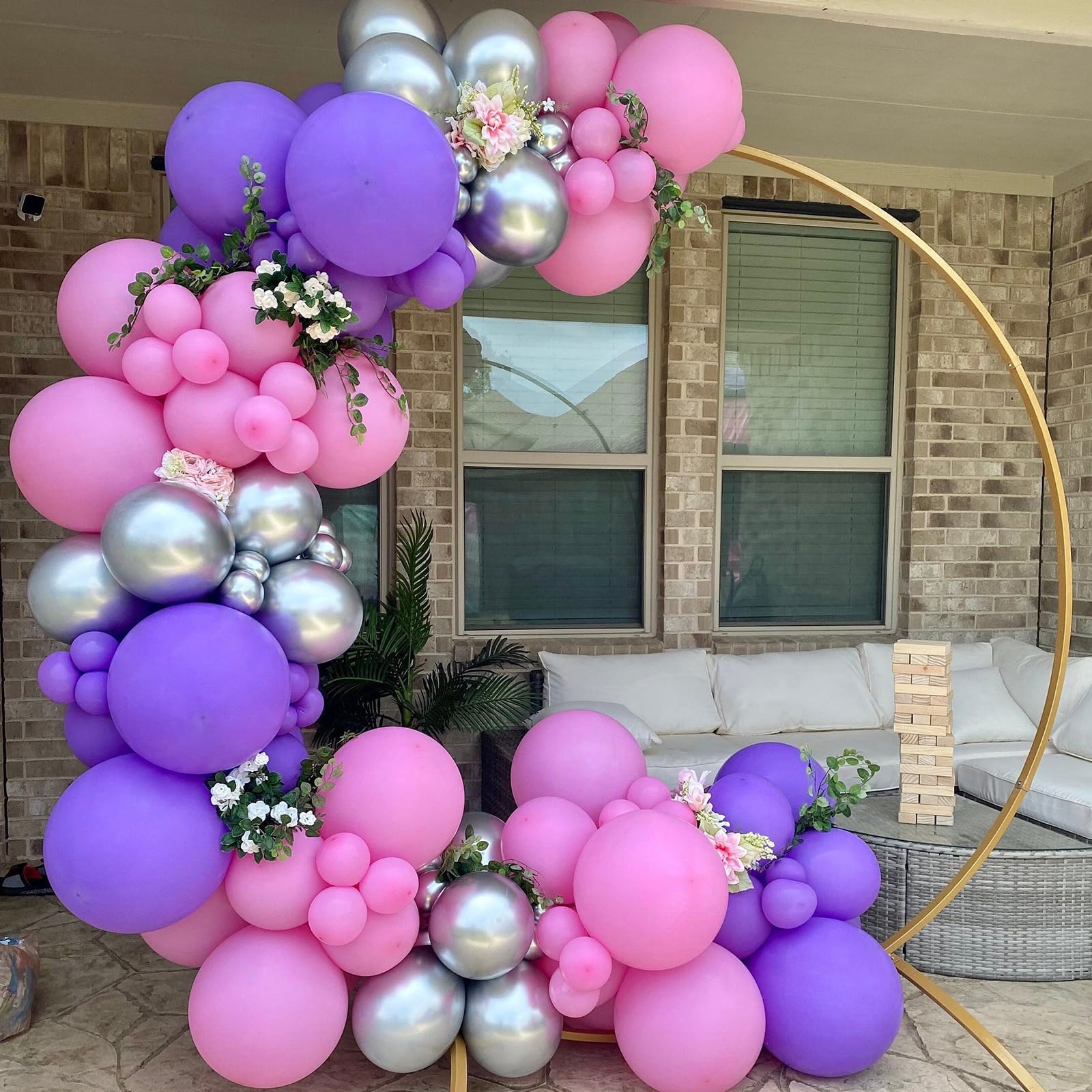 RUBFAC 116pcs Purple Balloons Different Sizes Pack of 36 18 12 10 5 Inch for Garland Arch Extra Large Balloons for Birthday Graduation Wedding Party Decoration