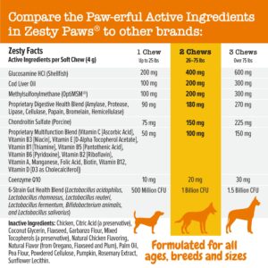 Multifunctional Supplements for Dogs - Glucosamine Chondroitin for Joint Support + Dental Bones for Small Dogs - Fights Tartar & Plaque