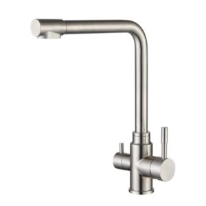 kitchen faucet 3 way stainless steel 360 ° swiveling hot and cold water drinking water faucets 3 and 1 kitchen faucet brushed