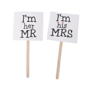 coolhiya mr and mrs wedding party photo booth props sticks white bridal shower photo props for bachelorette celebrations and wedding decor for fun photo opportunities