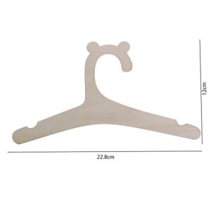 10 Pcs Baby Children Wooden Hangers Children's Clothes Hangers，Cute Little Bear Shape，8.97 * 4.72inch