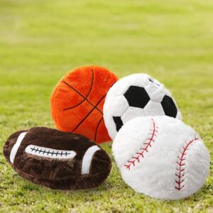 14inch Fluffy Soccer Balls Plush Pillow,Soft Soccer Ball Stuffed Toys,Decorative Soccer & Football Pillow Cushion Throw Pillow,Football Plushies Plush Doll for Home Deco Kids Big Sports Toy Gift