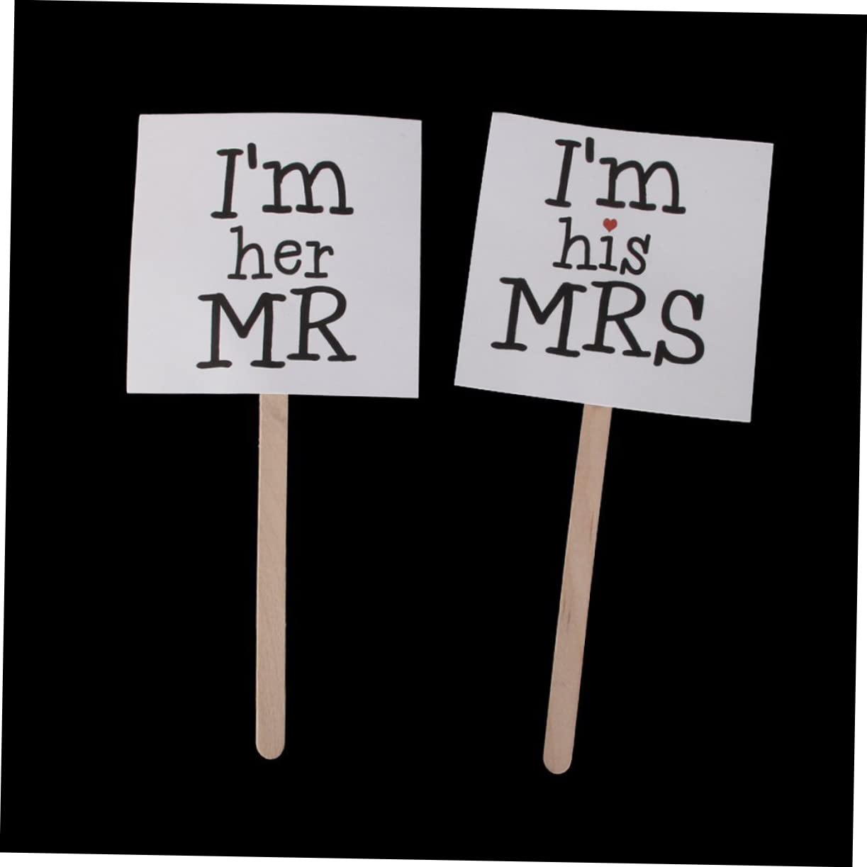 COOLHIYA Mr and Mrs Wedding Party Photo Booth Props Sticks White Bridal Shower Photo Props for Bachelorette Celebrations and Wedding Decor for Fun Photo Opportunities