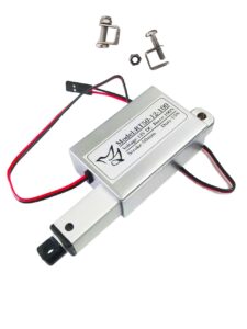 actocat micro linear actuator 2" stroke mini size - 22lbs force - 12v dc power with mounting brackets, for window opener, robotics, home automation