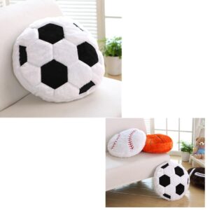 14inch Fluffy Soccer Balls Plush Pillow,Soft Soccer Ball Stuffed Toys,Decorative Soccer & Football Pillow Cushion Throw Pillow,Football Plushies Plush Doll for Home Deco Kids Big Sports Toy Gift