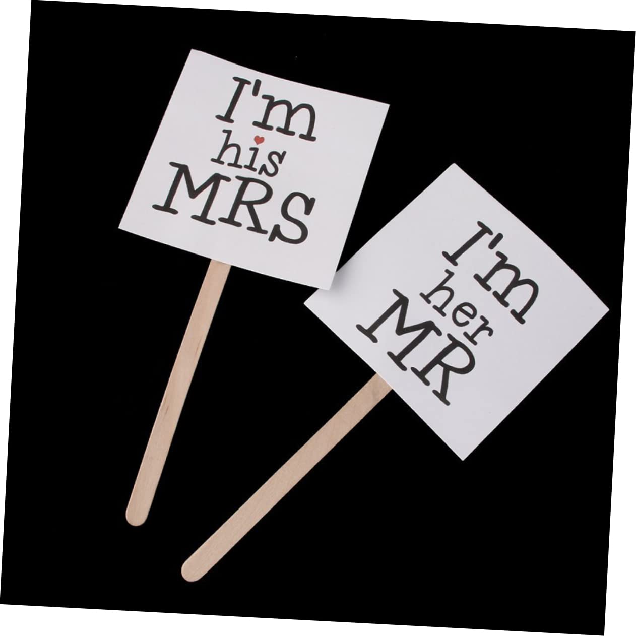 COOLHIYA Mr and Mrs Wedding Party Photo Booth Props Sticks White Bridal Shower Photo Props for Bachelorette Celebrations and Wedding Decor for Fun Photo Opportunities