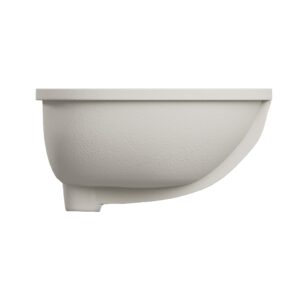 ARIEL 16" x 19.63" Oval Undermount Bathroom Sink Vanity In White, Durable Ceramic Constuction, Space-Saving, Overflow-Proof, Modern Design