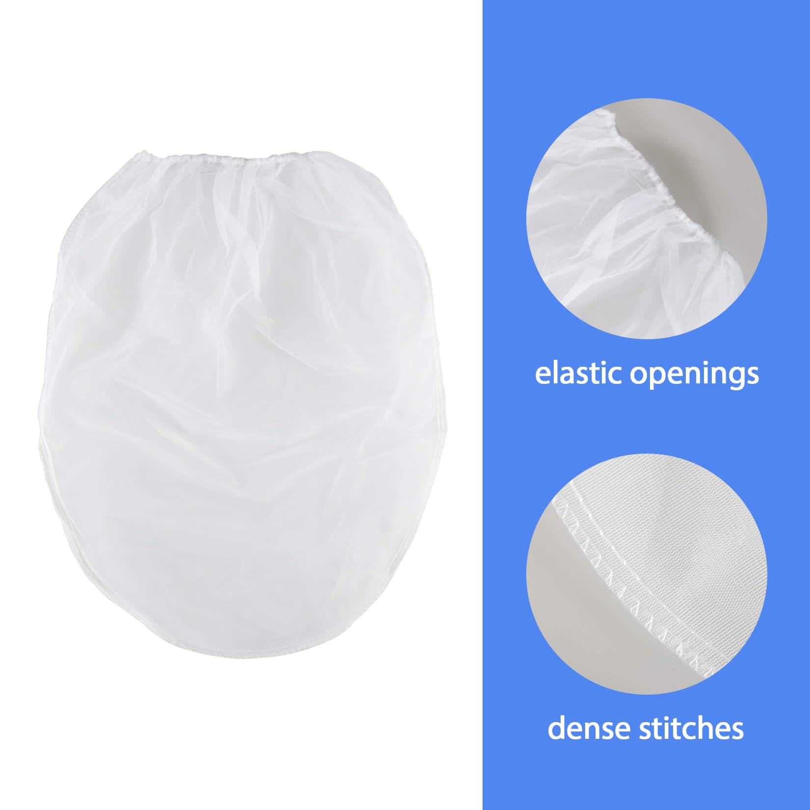 Sukh 10PCS Paint Strainer Bag - 5 Gallon Paint Filter Strainer Bucket Strainer with Elastic Drawstring Top Opening Nylon Mesh Filter White Fine Mesh Bag for Paint Gardening