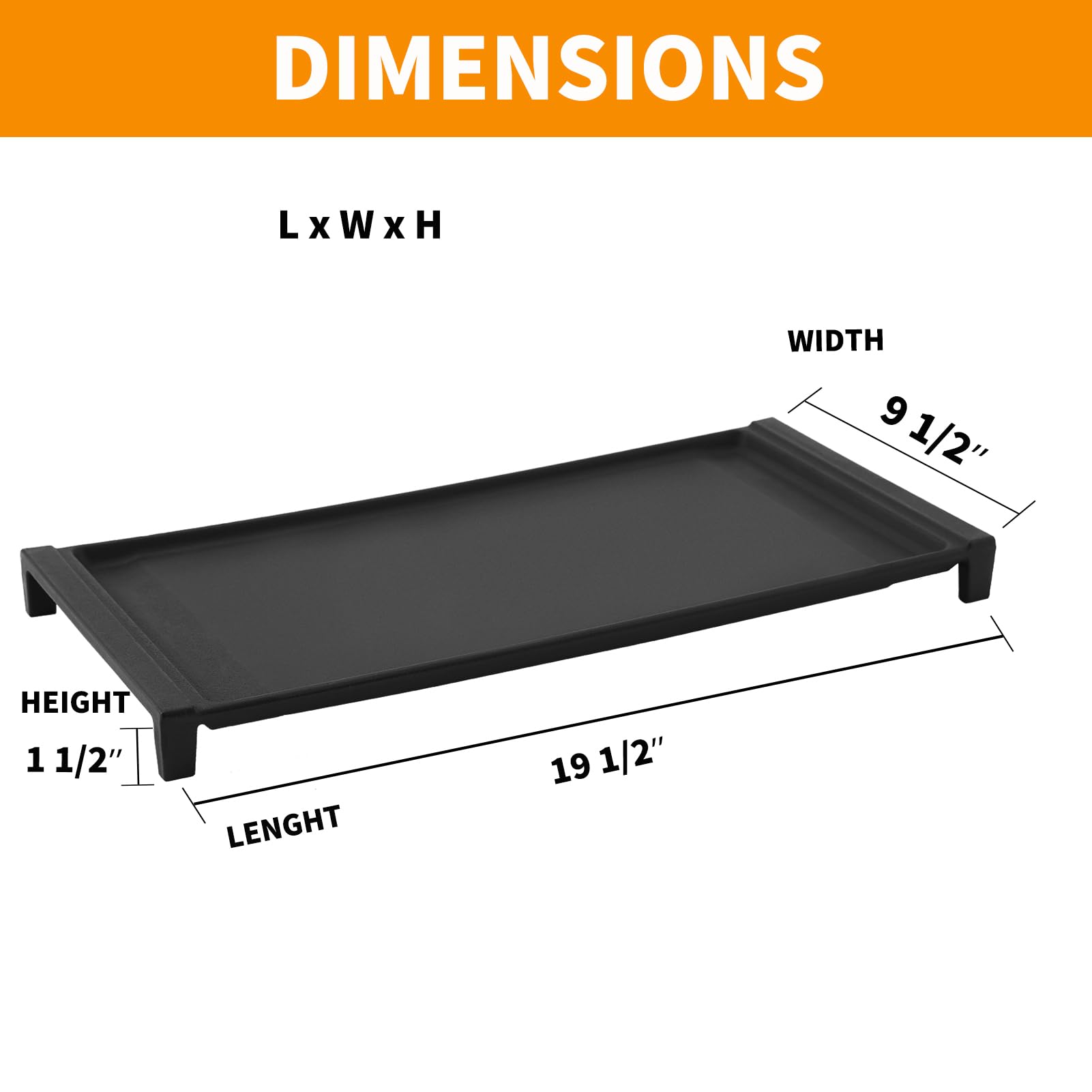 Upgraded WB31X24738 Griddle Replacement for GE Stove Parts Griddle Plate, WB31X24998 Cast Iron Center Griddle for GE Gas Range Parts Stove Top Burner Griddle GE Cooktop Parts Griddle Pan