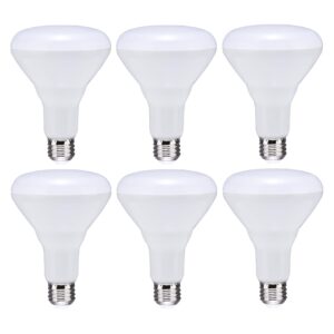 satco s11472 led br30 reflector lamps, 65w replacement, white, 8.5 watts, 6 pack