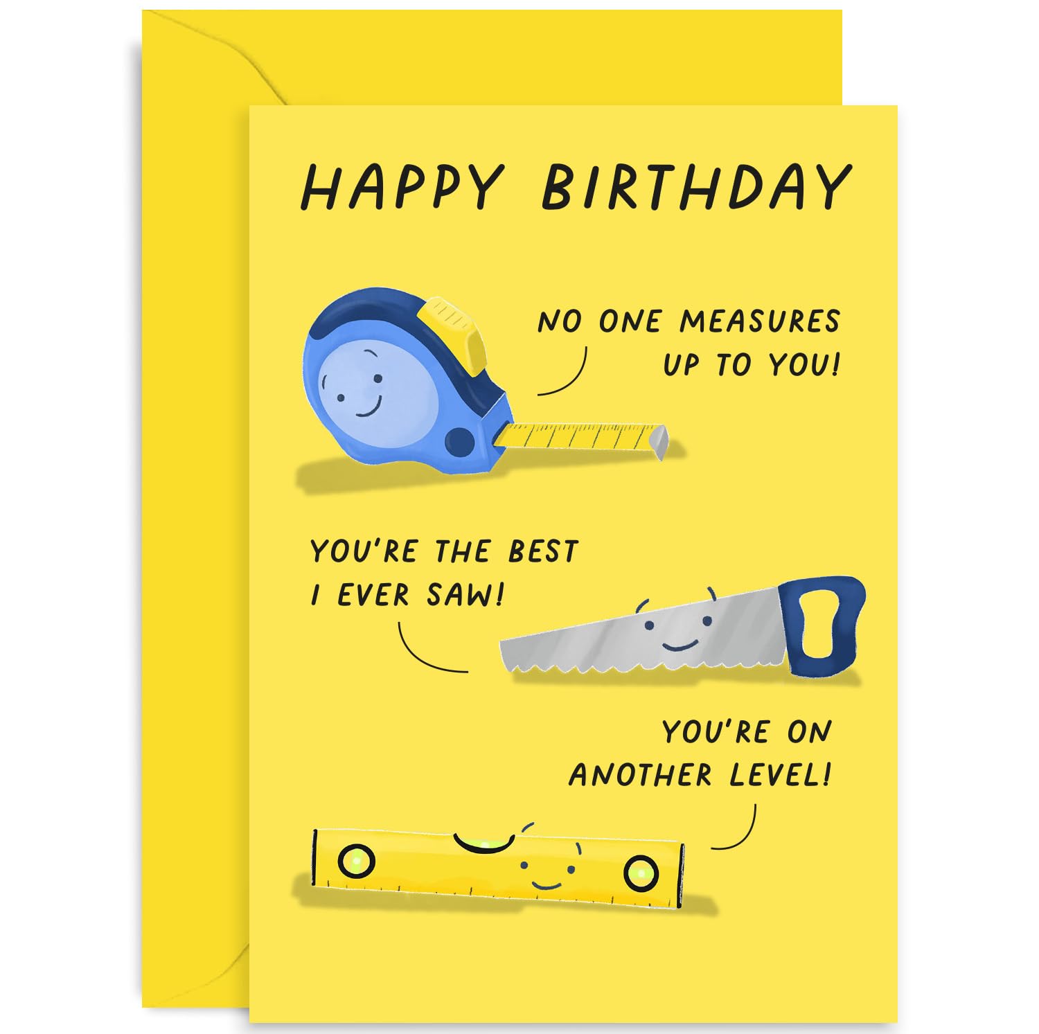 Old English Co. Humorous Birthday Card for Dad - Funny Do It Yourself Tools Birthday Card for Him - Mr Fix It Birthday Card for Men | Blank Inside with Envelope