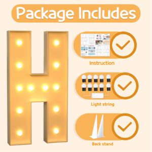 imprsv 4FT Marquee Light Up Letters H, Large Light Up Letters for Baby Shower Anniversary Wedding Room Decor, Big Letters for Party Decoration, Happy Birthday Letter, Foam Letter, LKids' Mosaic Kits