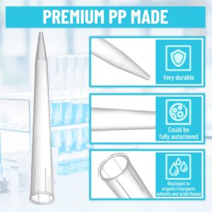 eLabPal 10ml Pipette Tips 100 Pcs, Lab Universal Pipettor Tips, MicroPipette Transparent Liquid Handling Tips, Autoclavable for Lab School Home