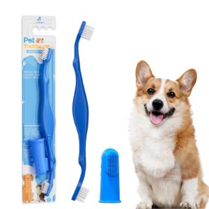 vvhomife comfort grip canine toothbrush for medium dogs - ergonomically designed for easy dental care for medium-sized dogs dog teeth cleaning - m