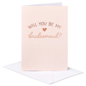 american greetings blank will you be my bridesmaid cards, red heart (8-count)