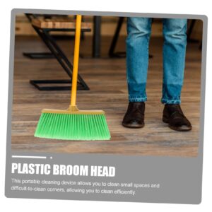 Hemoton 2pcs Broom Head Indoor Broom Floor Broom Floor Sweeper Head Garden Broom Head Plastic Broom Head Red Broom Parts Cleaning Broom Head Broom Accessories Hardened Small Broom