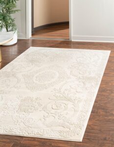 unique loom finsbury collection area rug - diana (7' x 10' rectangle, ivory/ beige)