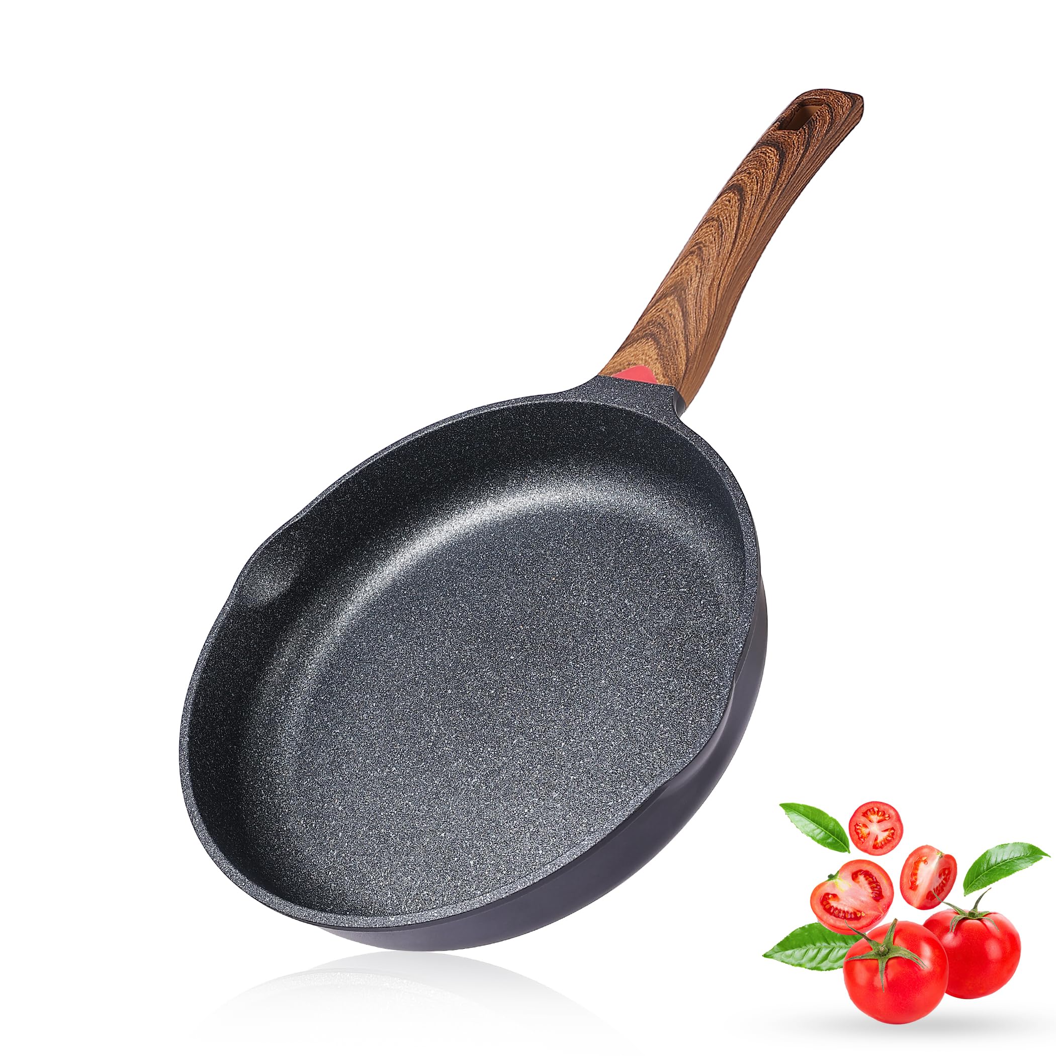 Vinchef Nonstick Frying Pan Anti Scratch,9.5 Inch Skillet Cast Aluminum Cookware, Induction Compatible