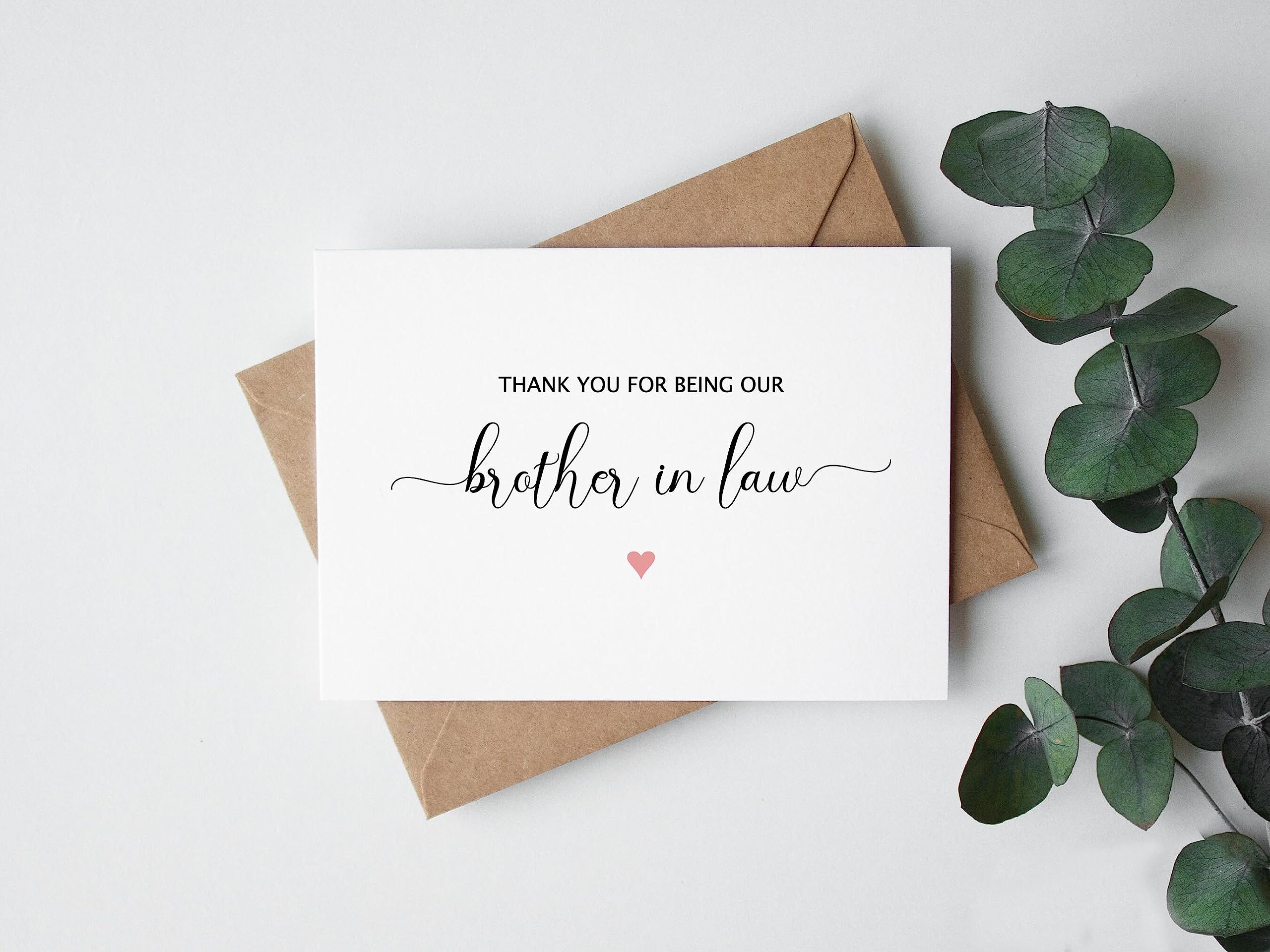 GreenStar Gifts Thank You For Being Our Brother-In-Law Card - Brother-In-Law Thank You Card - Bridal Party Wedding Card - Brother-In-Law Appreciation Card - Funny Wedding Party Card