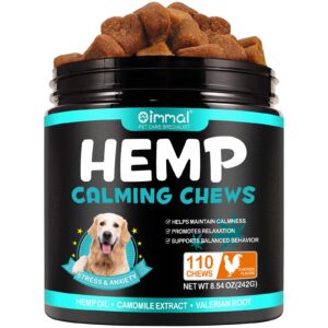 bieyoc calming chews for dogs, pet care calming chews for dogs, natural ingredients calming dog treats (chicken)