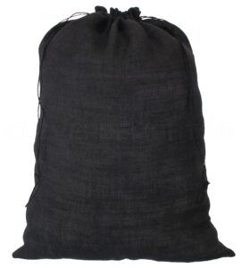 cleverdelights 18" x 24" black burlap bags - 2 pack - jute burlap drawstring sacks - 18x24 inch