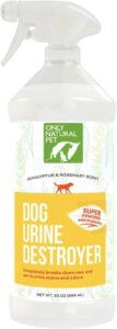 only natural pet enzyme powered stain & odor eliminator - professional pet urine pee cleaner deodorizer for dogs - hardwood floors carpets upholstery - eucalyptus & rosemary scent - 32floz - 2 pack