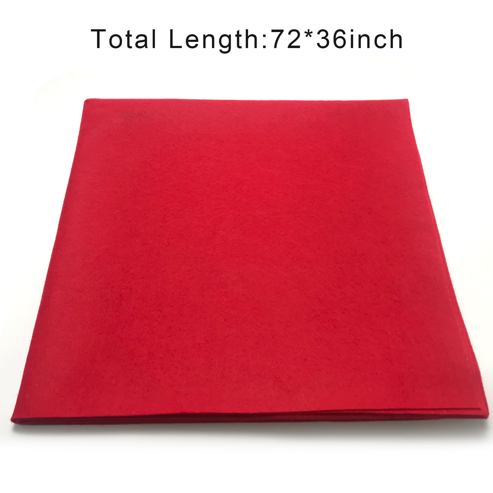 levylisa Felt Fabric 72" X 36" 1.4mm Thick Soft Craft Fabric DIY Craftwork Sewing Patchwork Material (Red)