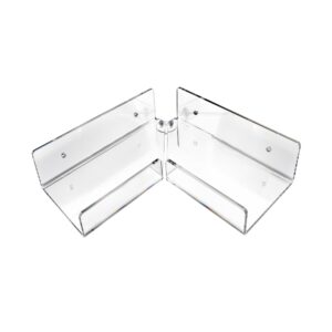 bathroom shelf acrylic lower or over the sink shelf for small bathroom,behind faucet & swivel corner floating shelves for kitchen faucet shelving,smart self-adhesive & drilling mount (large)