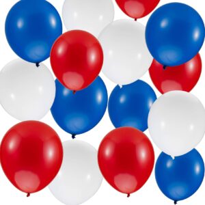 30pcs red white and blue balloons - maqihan 4th of july decorations independence day patriotic anniversary globos para decoracion de fiestas balloons for birthday party ballons decoration 12 inch