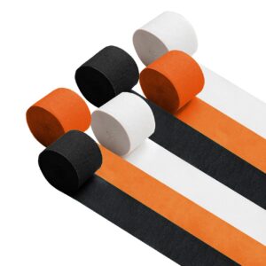 black orange white halloween party decoration crepe paper streamers,halloween theme birthday party surprise voorpleasy