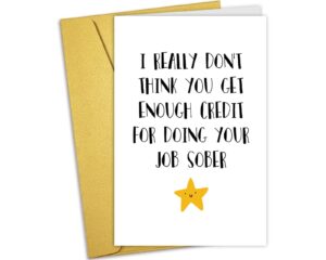 nchigedy funny boss's day card for men women, humorous boss's day gift for boss, boss's birthday card, retirement card for boss coworkers