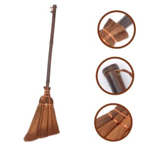 CHILDWEET Creative Hand Made Broom for Kids Educational Toy Dust Removing Broom Natural Straw Broom for Indoor Sweeping Childrens Cleaning Broom