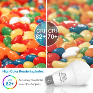 ORALUCE LED Light Bulbs 100 Watt - 120 Watt Equivalent, 15W 1600 Lumens 6500K Cool White LED Bulbs, E26 Medium Base, Non-Dimmable, UL Listed, 6Pack