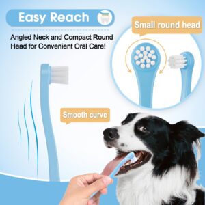 VVHOMIFE Dog Tooth Brushing Kit Achieve Optimal Dog Dental Care with The Premium Dog Toothbrush Set - Healthy Teeth, Fresh Breath, and Easy Cleaning-blue-5pcs