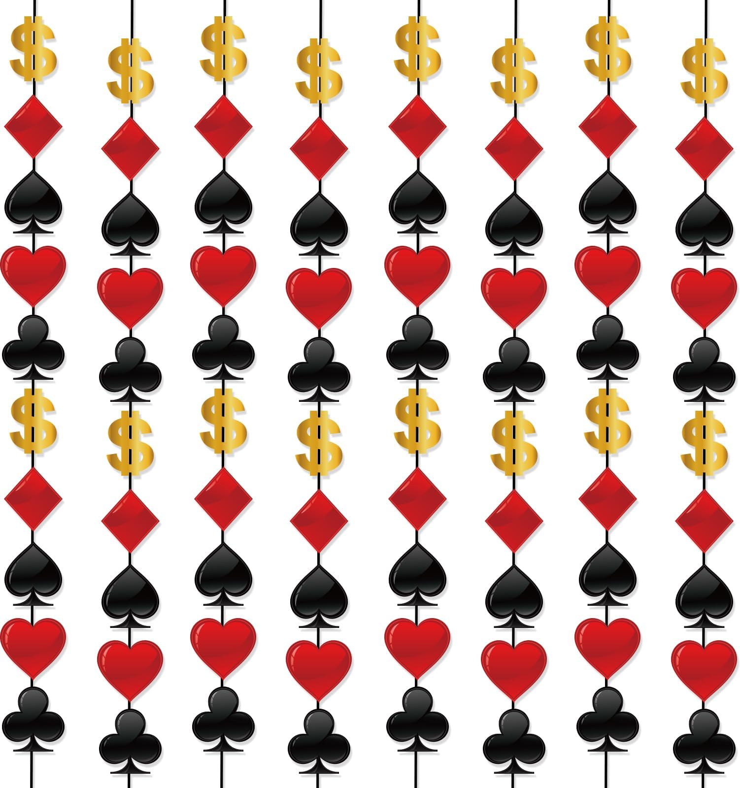 10 Pack Casino Theme Party Decorations Las Vegas Hanging Banner Swirl Red Black Poker Paper Cutouts Party Ceiling for Casino Night Las Vegas Night Baby Shower Birthday Party Supplies Decor