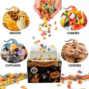 KiDEPOCH 24 Pcs Halloween Cardboard Boxes Funny Party Favors Boxes for Halloween Treat Boxes in Halloween Features for Candy Snacks Cookie Small Gifts