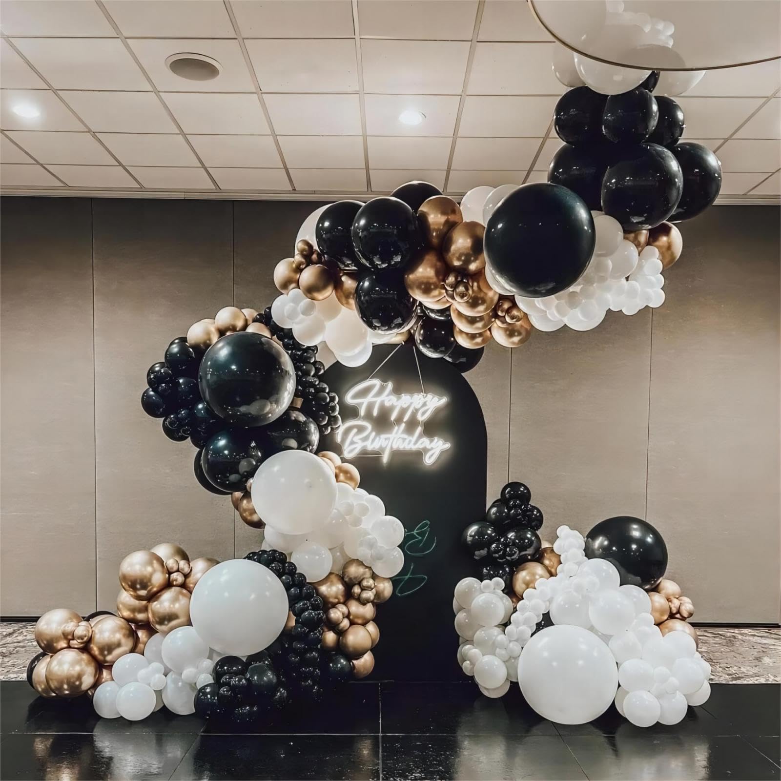 150pcs Black Balloons, 5 inch Latex Balloons, Helium Black Party Balloons for Birthday Baby Shower Wedding Graduation Holiday Ballons Party Decor(With 2 Black Ribbons)