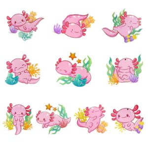 30 Pcs Axolotl Hanging Swirls Party Decorations Axolotl Birthday Party Spiral Decor Supplies Ceiling Decorations for Boys Girls Axolotl Fans