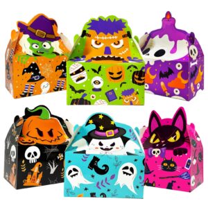 kidepoch 24 pcs halloween cardboard boxes funny party favors boxes for halloween treat boxes in halloween features for candy snacks cookie small gifts