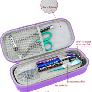 ButterFox Premium Stethoscope Case with Divider and ID Slot for 3M Littmann Classic III, Cardiology IV Diagnostic and More Stethoscopes with Pocket for Nurse Accessories (Lilac)