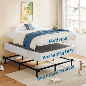 EZBeds Box-Spring Queen, 9 Inch Metal Queen Box Spring, Mattress Foundation Queen Box Spring Only with Fabric Cover, Easy Assembly, Noise Free, Non Slip