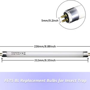 coospider-repta 6 Pack 32050 Replacement Bulbs for DT2000XLP DT2000XL DT3012, F6T5/BL 1 Acre Mosquito & Flying Insect Trap Replacement UV Bulb, Bug Zapper Replacement Bulb